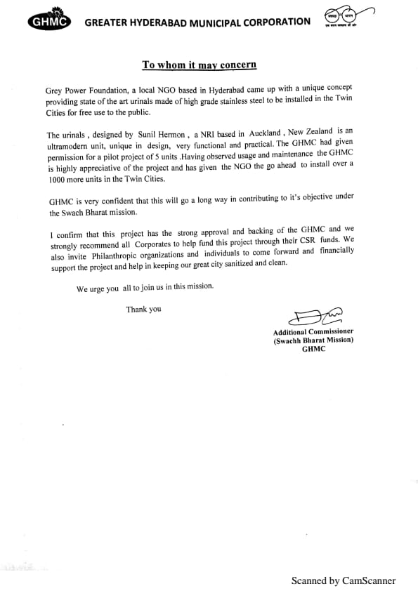 Help Greypower Foundation Stop Menace Of Open Urination In Hyderabad ...