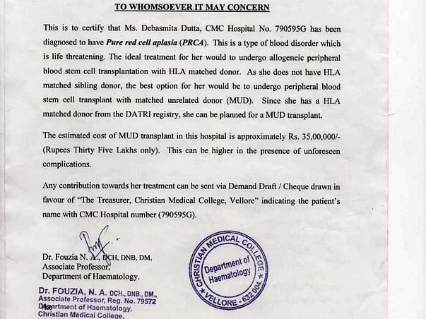 Give a new life to Debasmita Dutta(4 yrs) for Bone-Marrow Transplant ... Give a new life to Debasmita Dutta(4 yrs) for Bone-Marrow Transplant ...